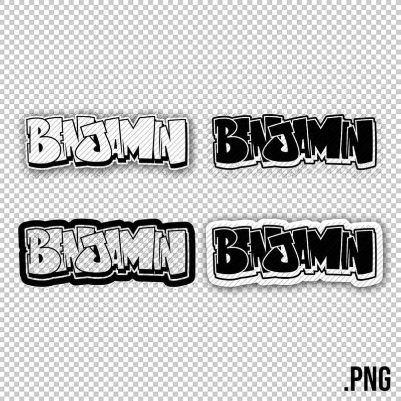 BENJAMIN Graffiti Name - NAR GRAFFITI - Digital Graphics Shop