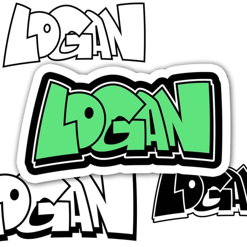 LOGAN Graffiti Name - NAR GRAFFITI - Digital Graphics Shop